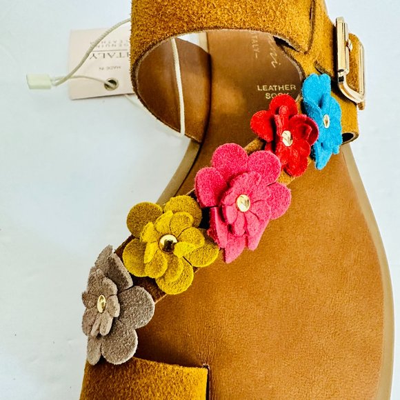 Avellini | Shoes | Avellini Leather 3d Floral Sandals Made In Italy Sz ...